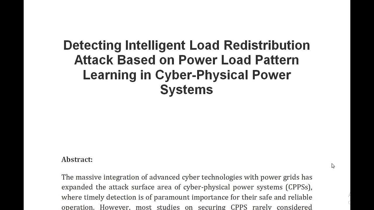 Detecting Intelligent Load Redistribution Attack Based on Power Load Pattern Learning in Cyber ...