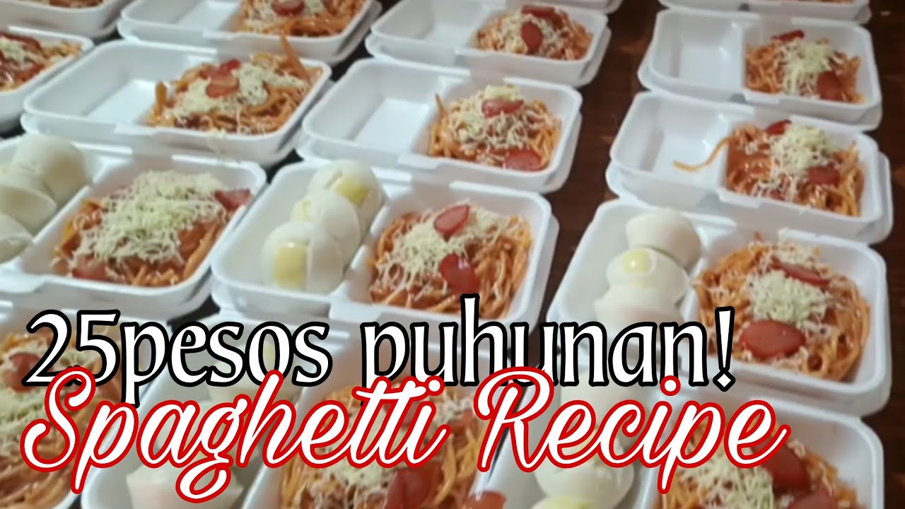 BELOW 25 PESOS PUHUNAN NG SPAGHETTI PANG NEGOSYO WITH COSTING || SIMPLE ...