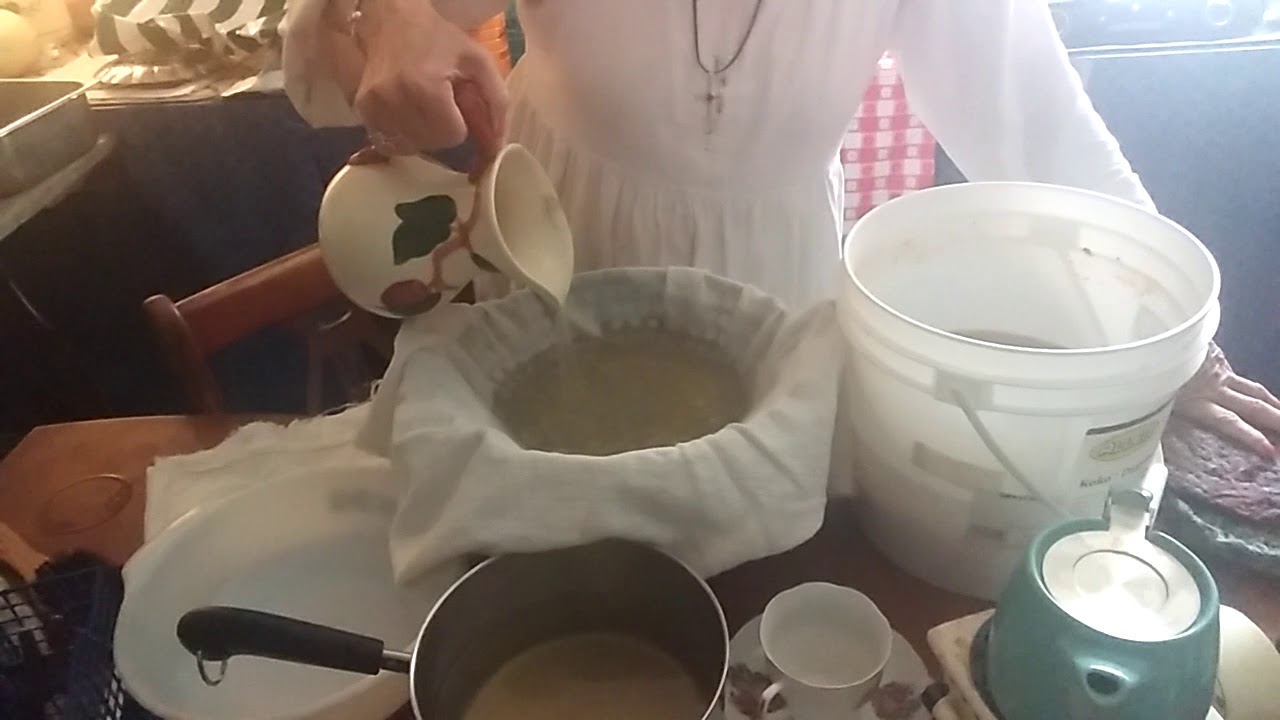 Persimmon Winemaking-Sieving - YouTube