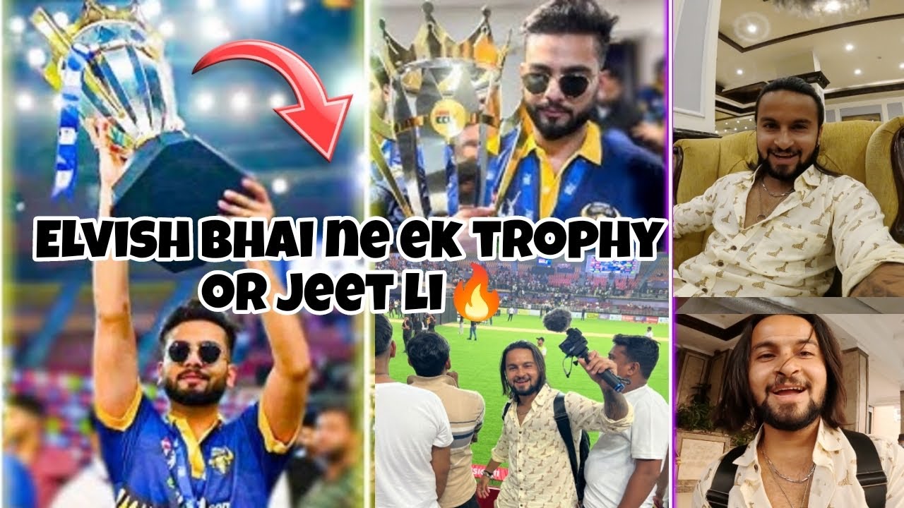 Finally Elvish Yadav Ghar Le Aaye Ek Or Trophy🏆🔥.. Champion ECL 2024 ...