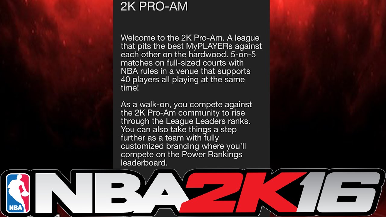 NBA 2K16 2K Pro-Am Mode!!!! Crew Is Back!! [#NBA2K16] - YouTube