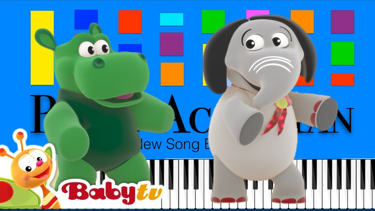 BabyTV - If You're Happy and You Know It Slow EASY Medium 4K Piano ...
