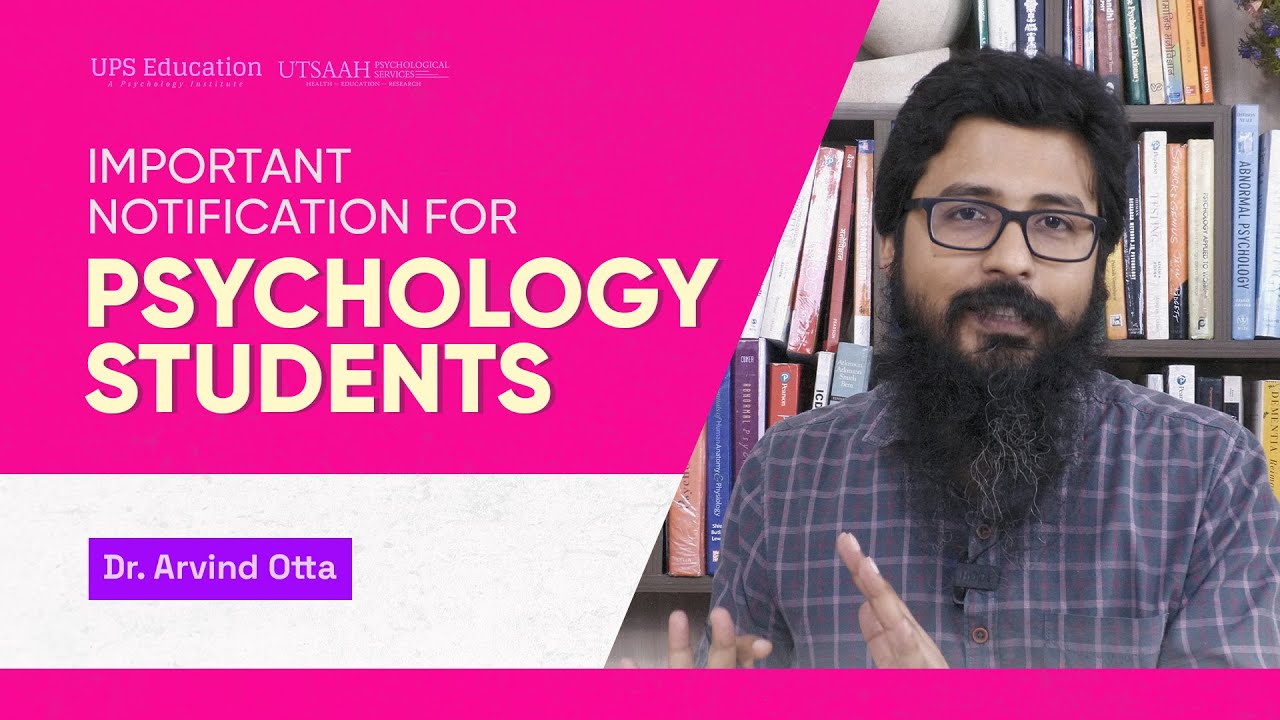 Important Notification for Psychology Students - YouTube