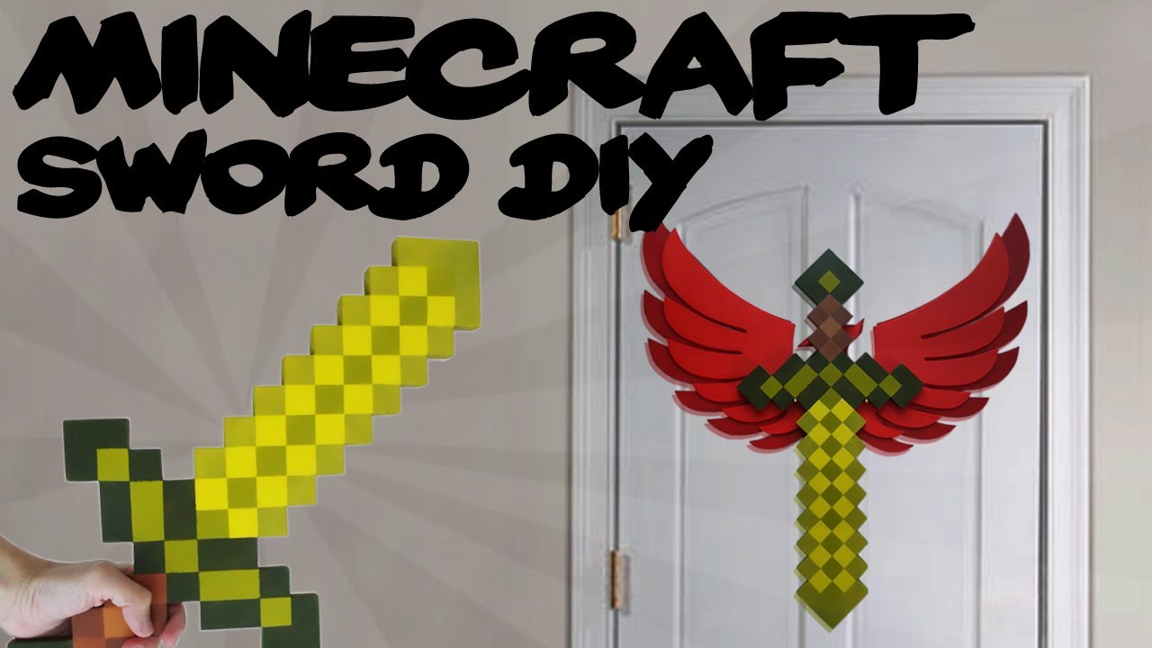 Minecraft Sword - DIY - YouTube