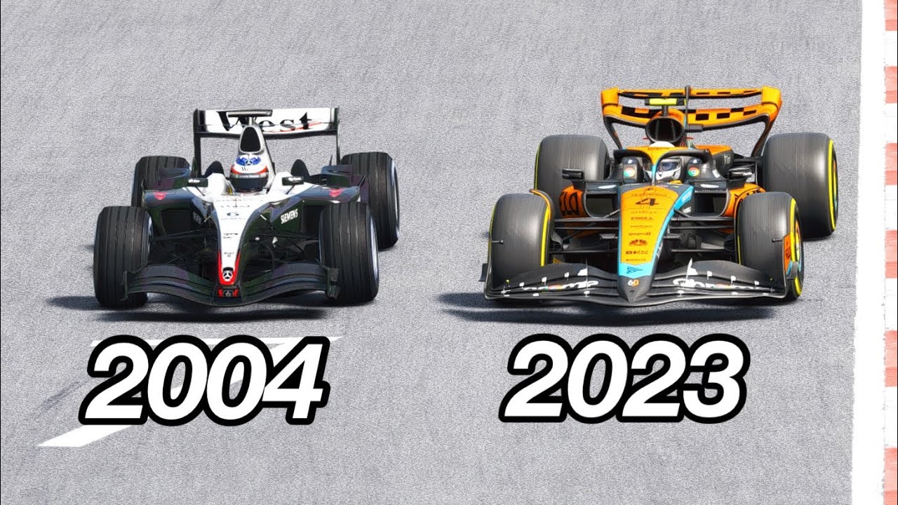 McLaren F1 2023 MCL 60 vs McLaren F1 2004 - Baharain Grand Prix - YouTube