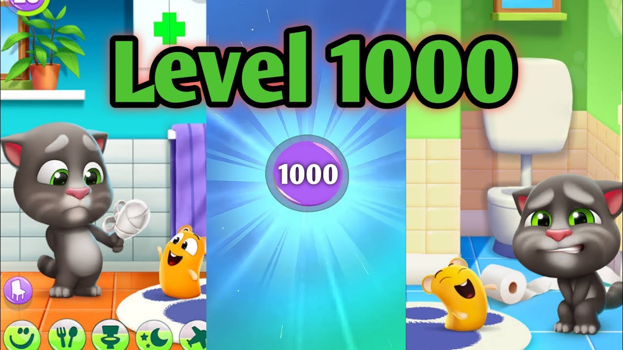 My Talking Tom 2 - Level 1000(edited) - GAMEPLAY 4U - YouTube
