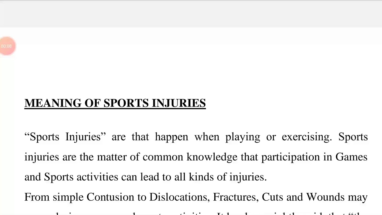 MEANING OF SPORTS INJURIES - YouTube