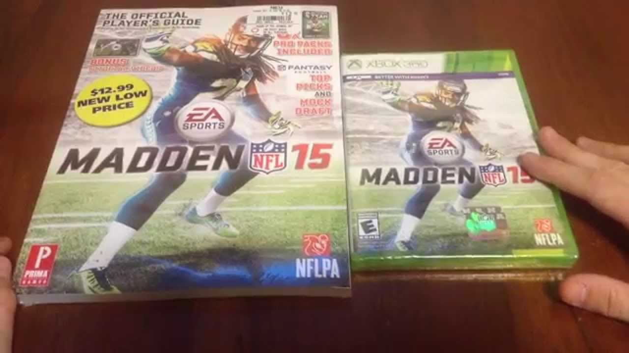 Madden 15 Xbox 360 "unboxing." BONUS Madden 15 Official Players Guide ...