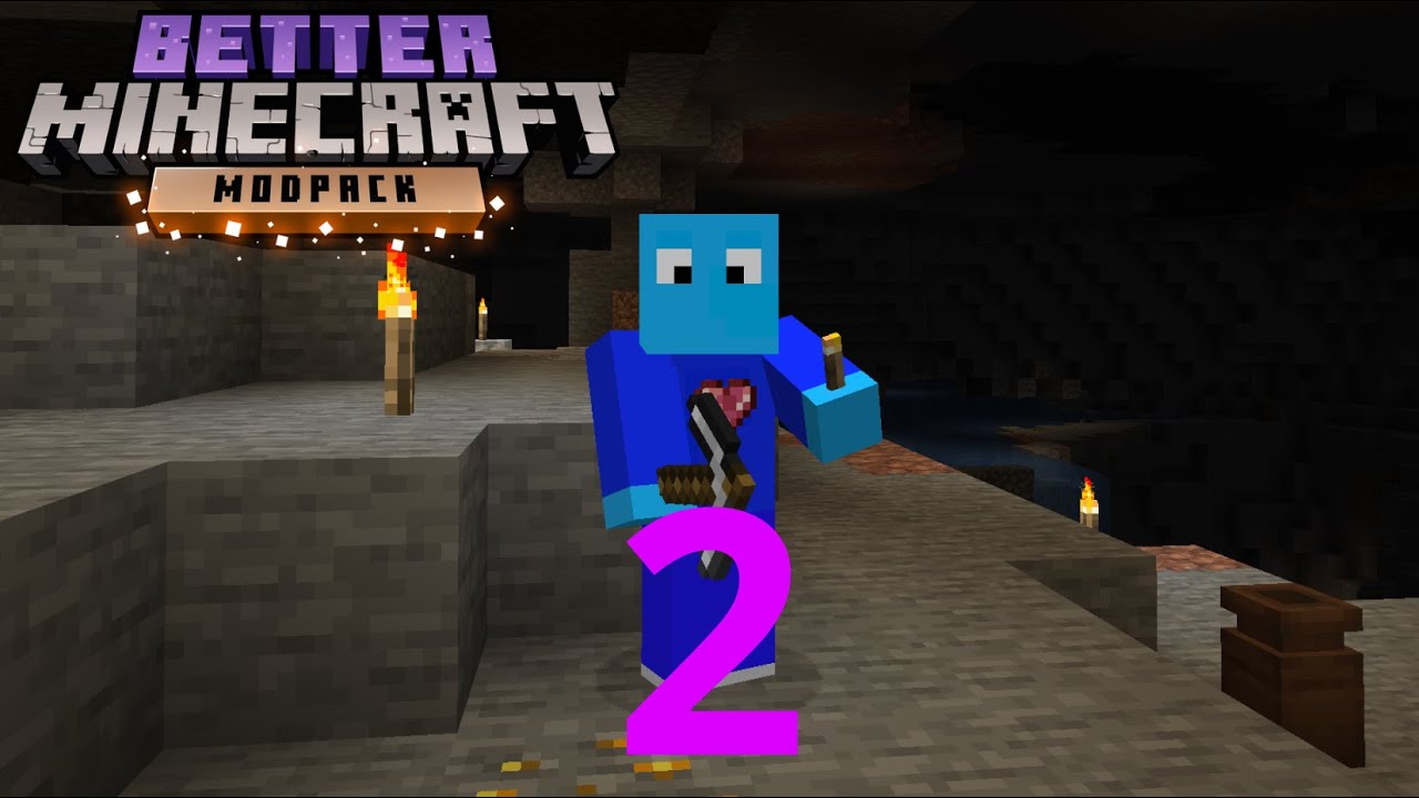 First Modded Cave - Better Minecraft Modpack part 2 - YouTube