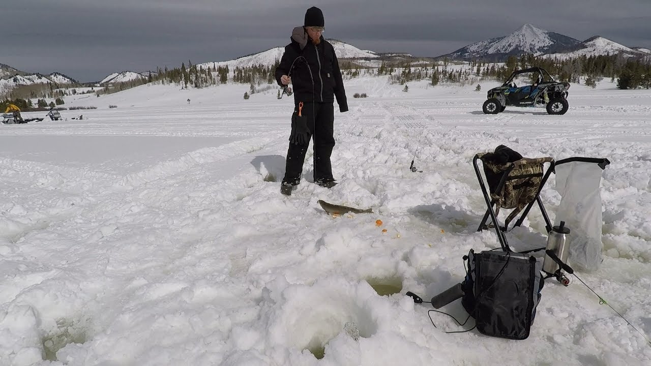RZR BREAKS THROUGH ICE DURING FISHING TRIP - YouTube