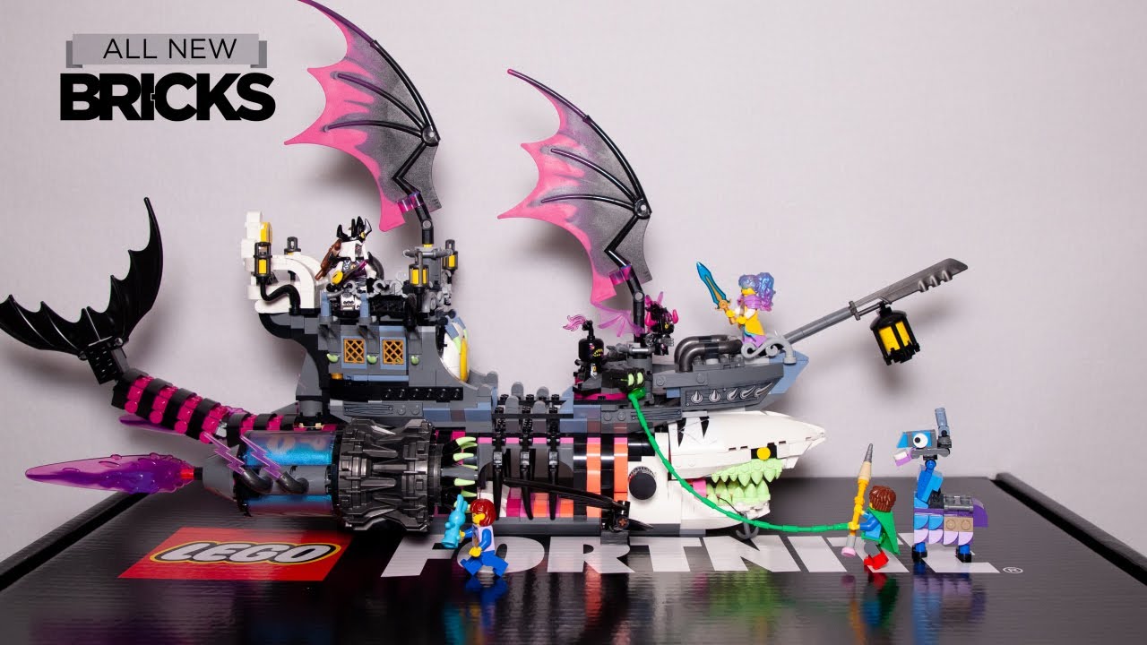 Lego Fortnite DreamZzz Nightmare Shark Ship with Supply Llama Speed ...