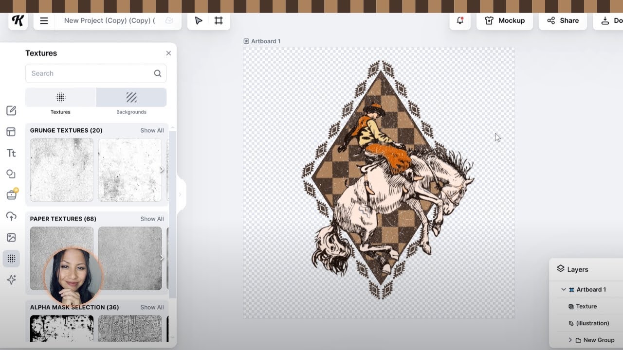 How to Design an Epic Cowboy Aztec Checker Triangle - YouTube