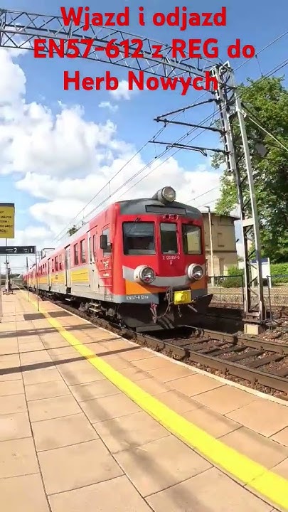 Mega Miły Mechu. Wjazd i odjazd EN57-612 z REG do Herb nowych #train #en57 #polregio #rp1 # ...