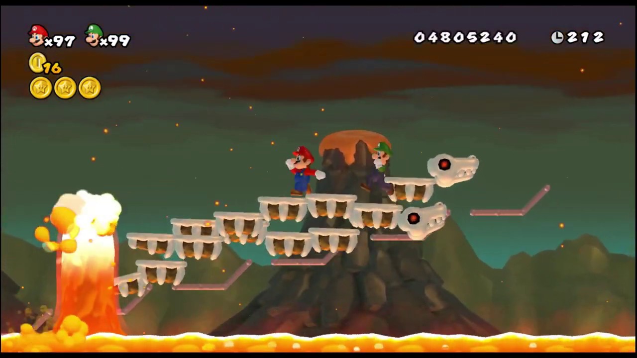 New super mario bros wii World 8 part 2 (2 players) - YouTube