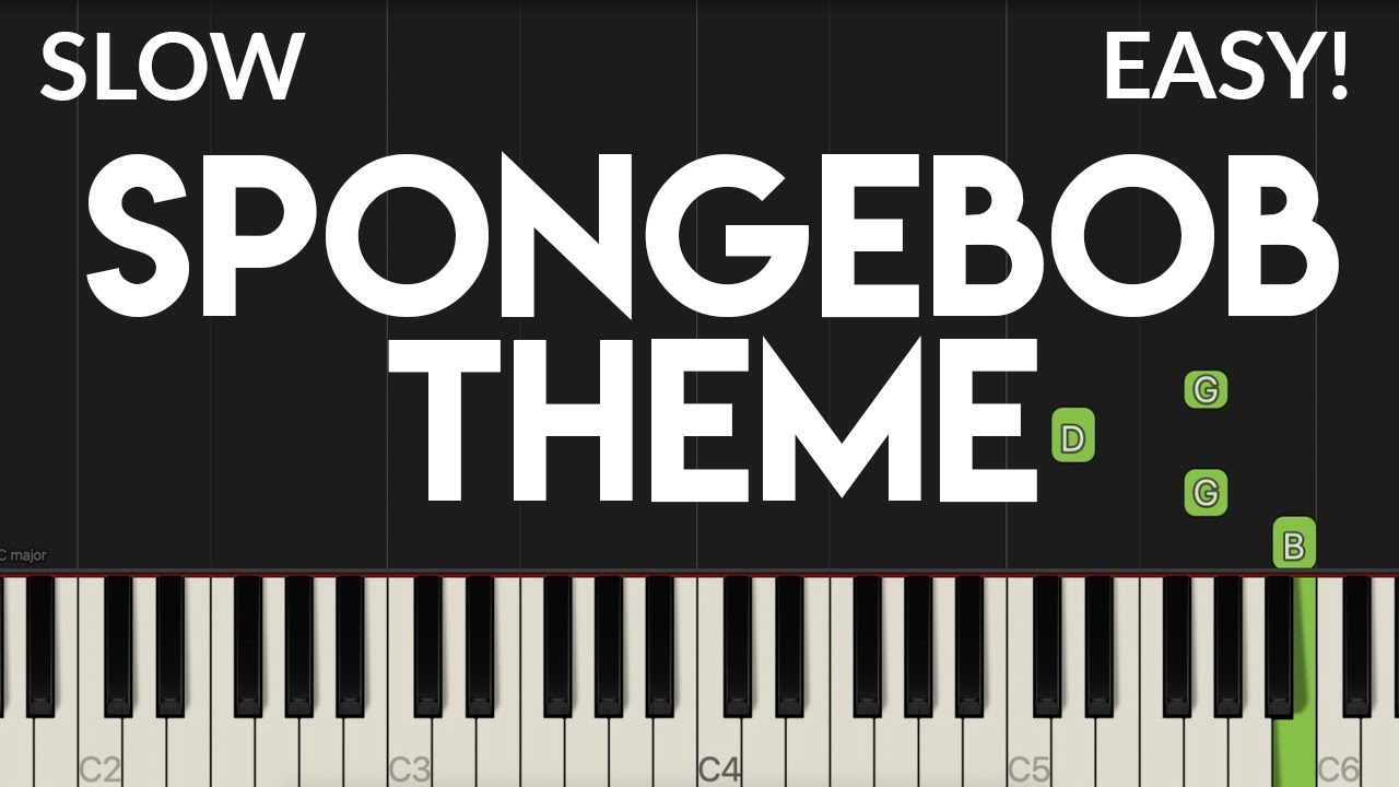 Spongebob Squarepants Theme | EASY Piano Tutorial - YouTube