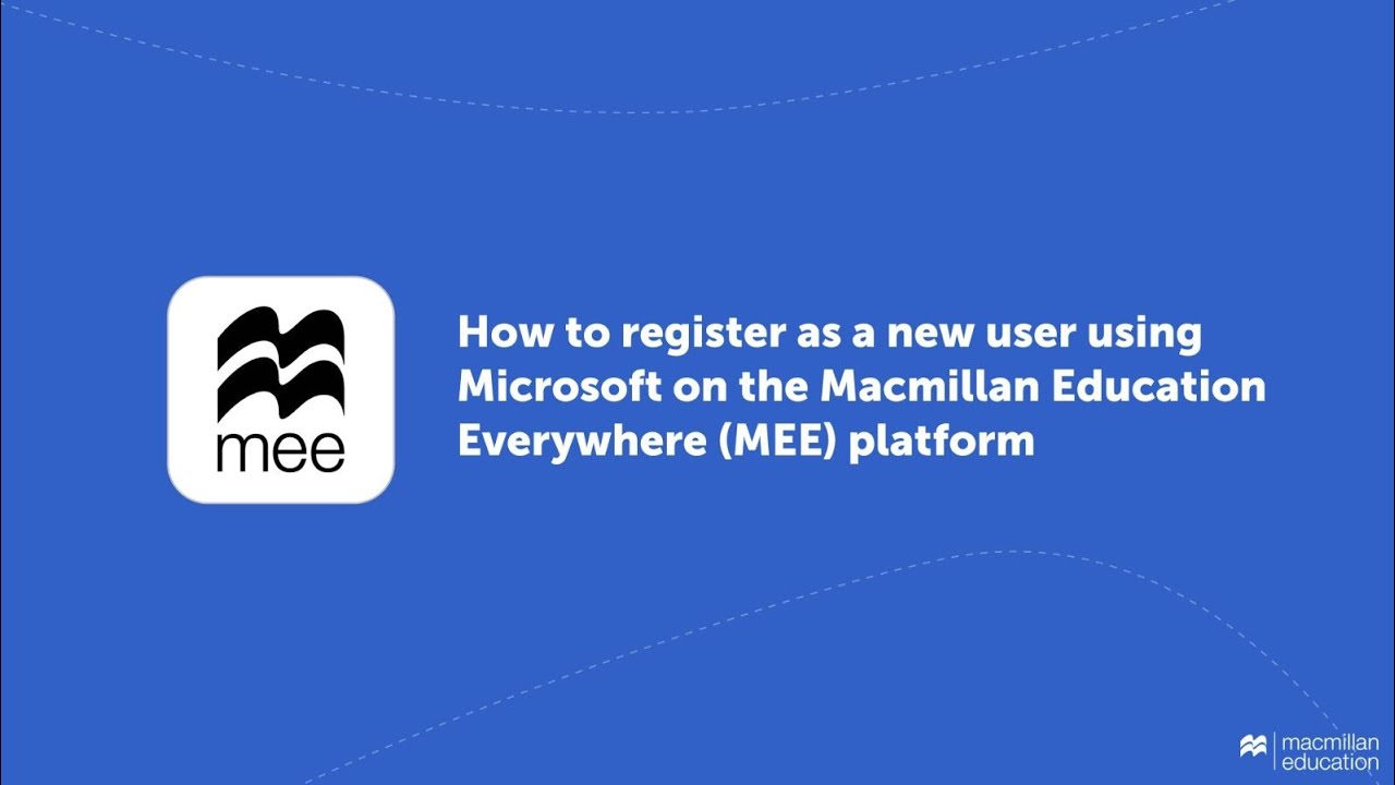 How to register as a new user using Microsoft on the Macmillan ...