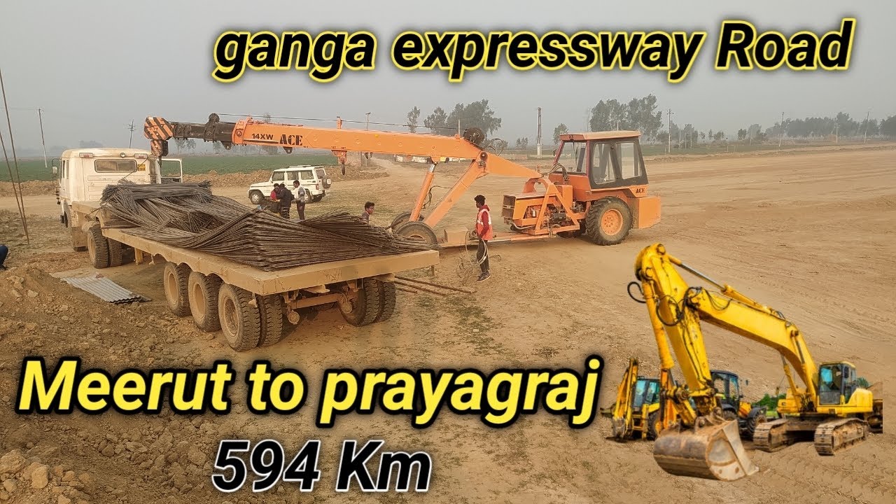 ganga expressway Road Meerut to prayagraj 594 Km Road - YouTube