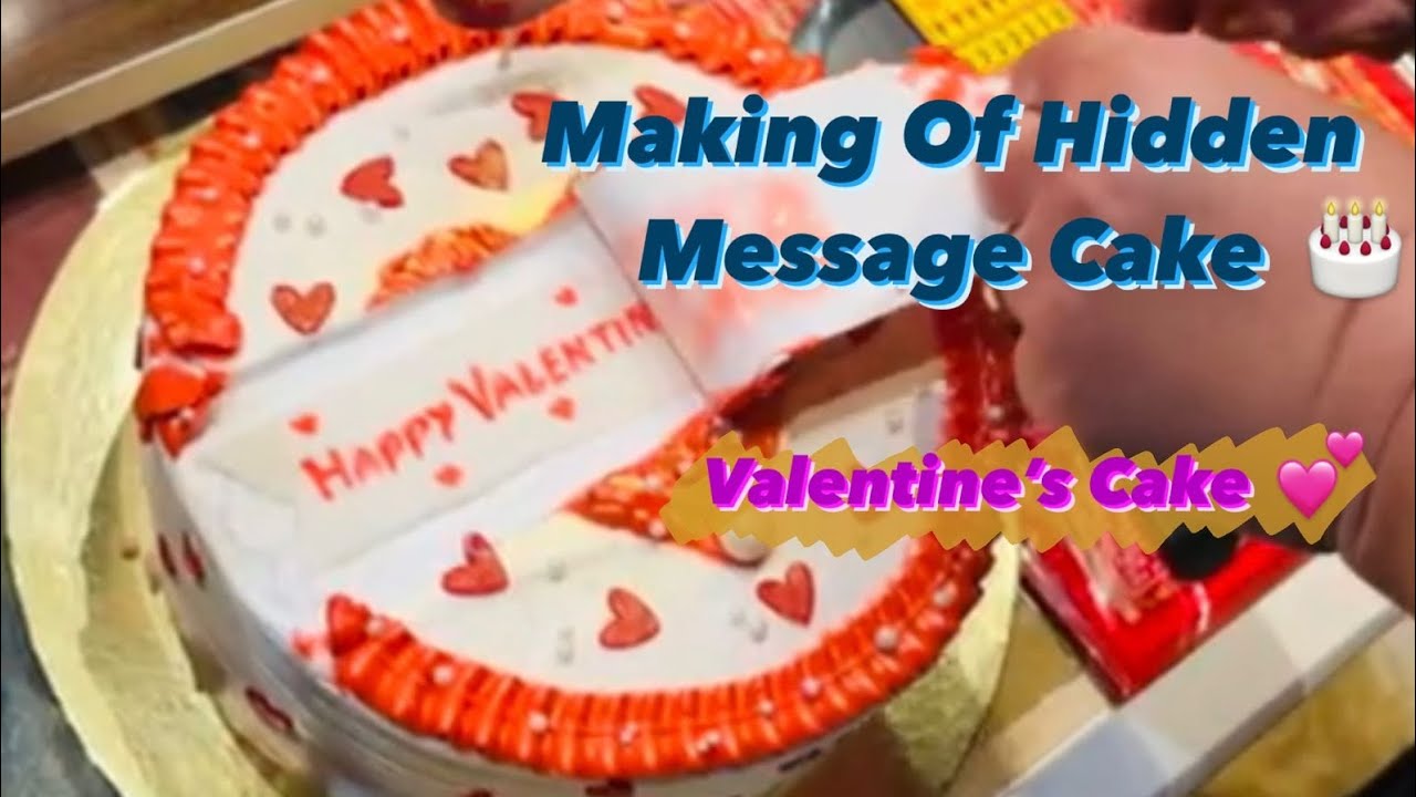 making of secret msg cake - YouTube
