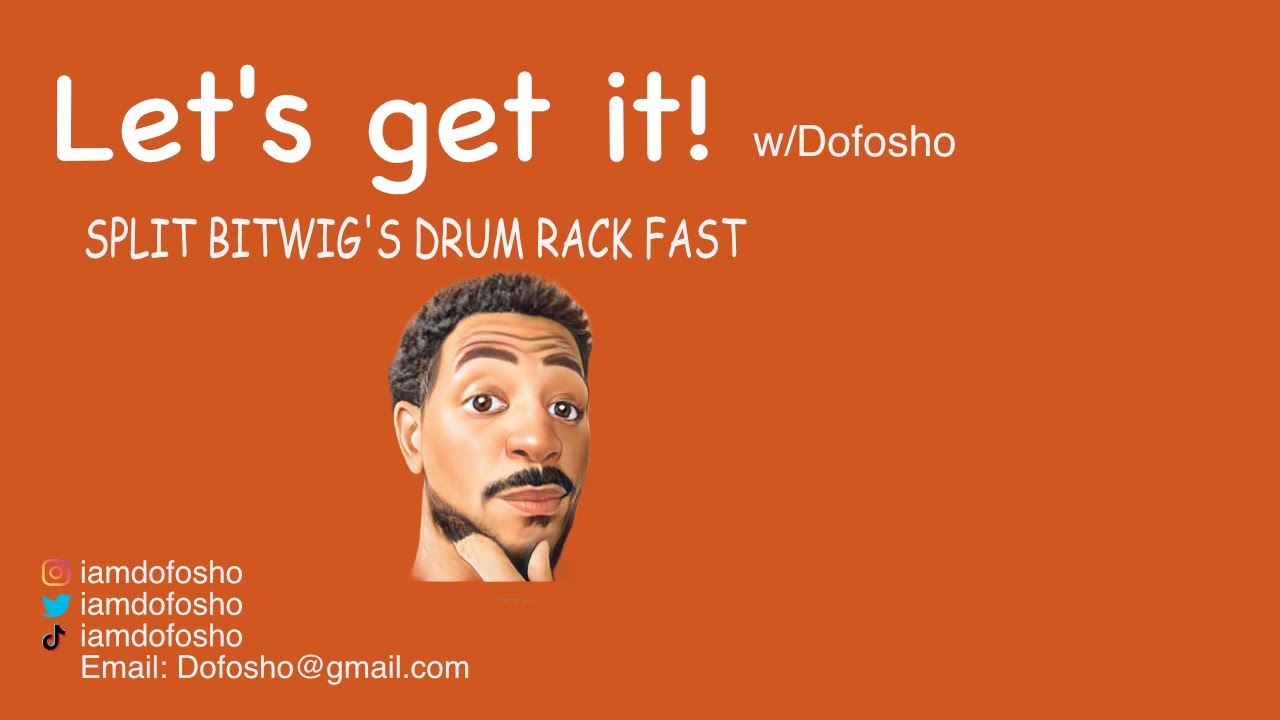 split drum rack FAST in bitwig studio - YouTube