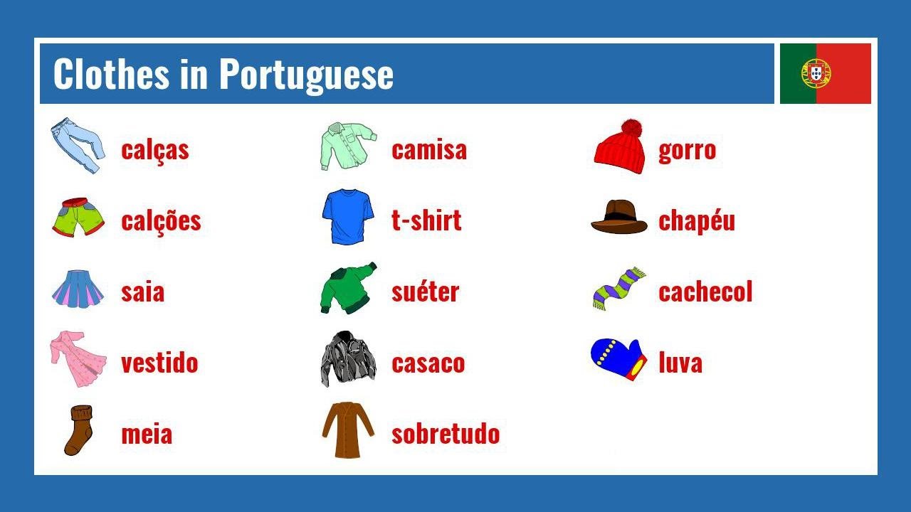 Clothes in Portuguese - YouTube