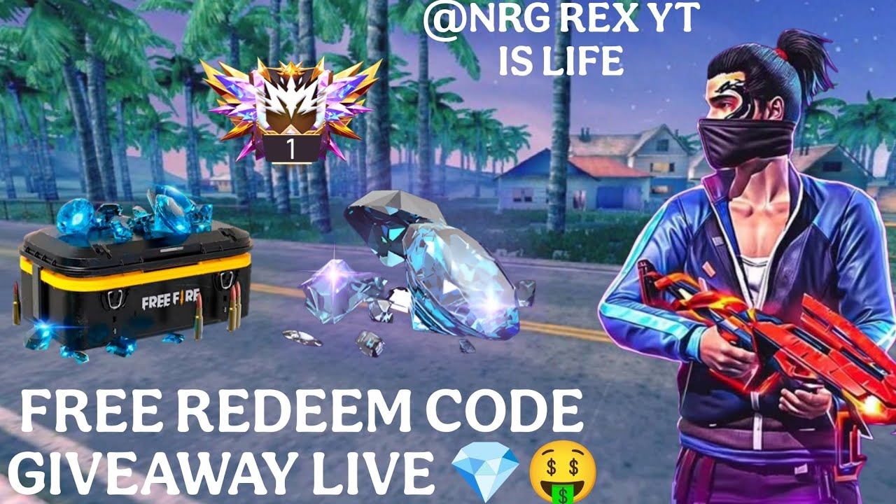 NRG REX YT IS FREE FIRE DIAMONDS 😱💎 AND REDEEM CODE GIVEAWAY LIVE FREE ...