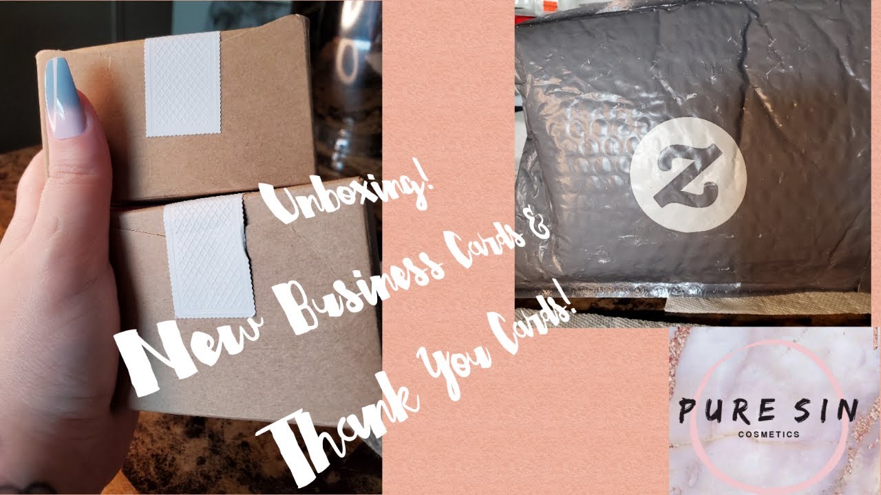 Unboxing | New Business & Thank You Cards 😊 - YouTube