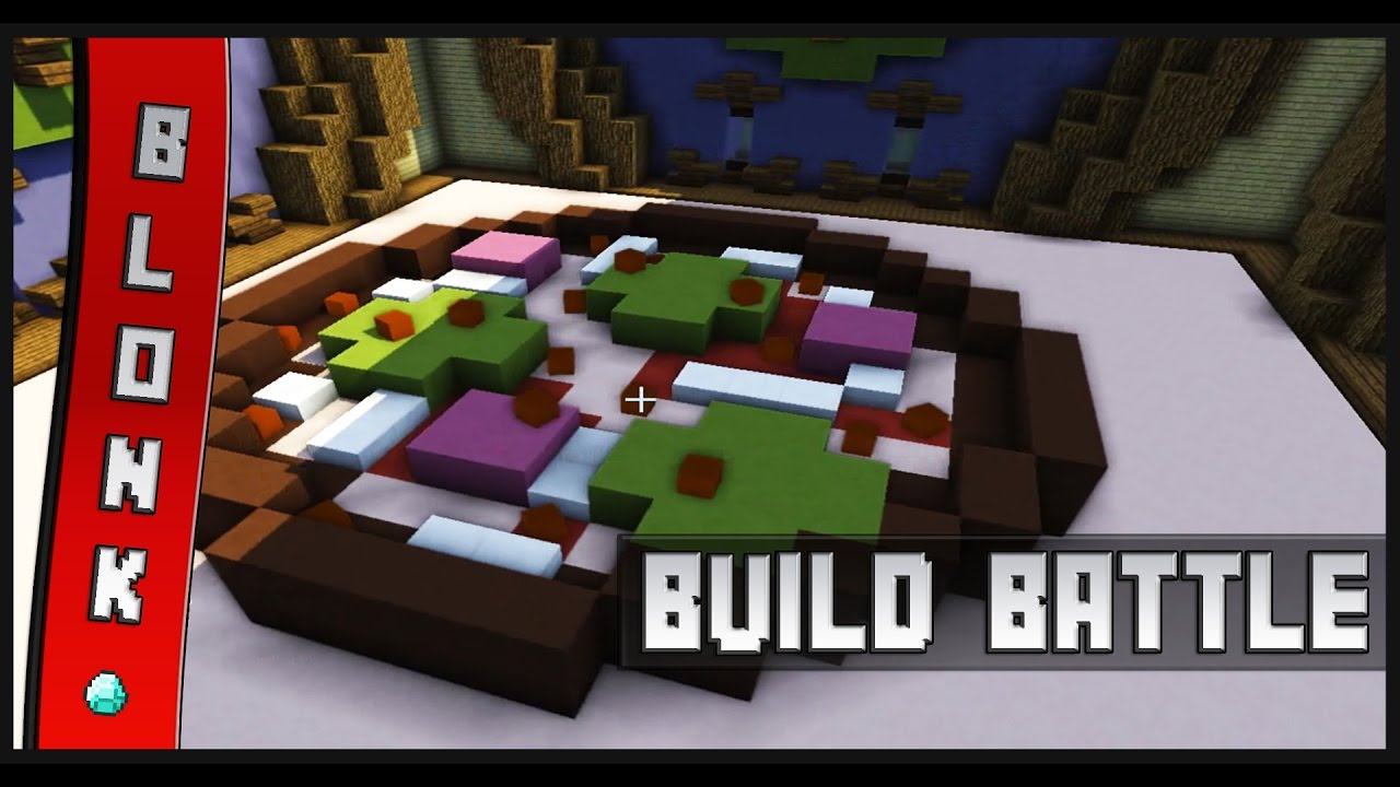 Minecraft Build Battle Gameplay - Hacemos Pizza !! - YouTube