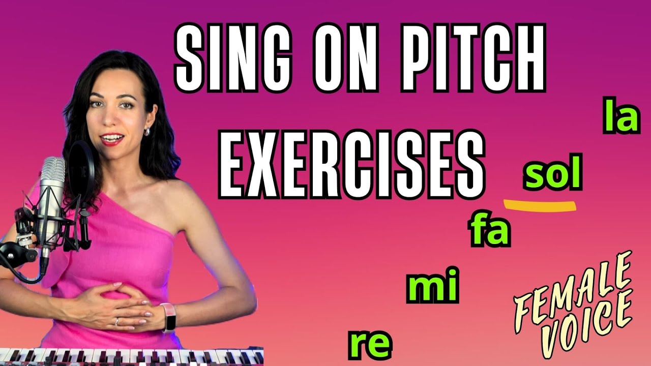 5 MINUTE DAILY Vocal warmup .C minor scale vocal workout for FEMALE VOICE. How to sing on pitch ...