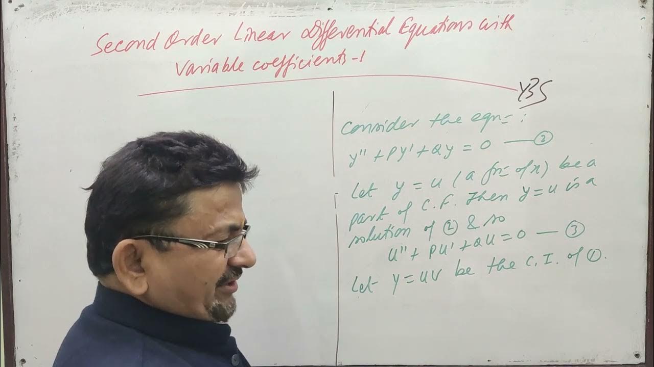 Second Order Linear Differential Equations with Variable Coefficients,by Yogendra Bahadur Singh ...