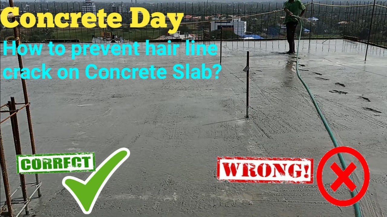 How to prevent cracks in slab after laying the concrete? - YouTube