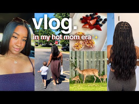 In My Hot Mom Era✨ what I eat in a day, productive night routine, self care & more