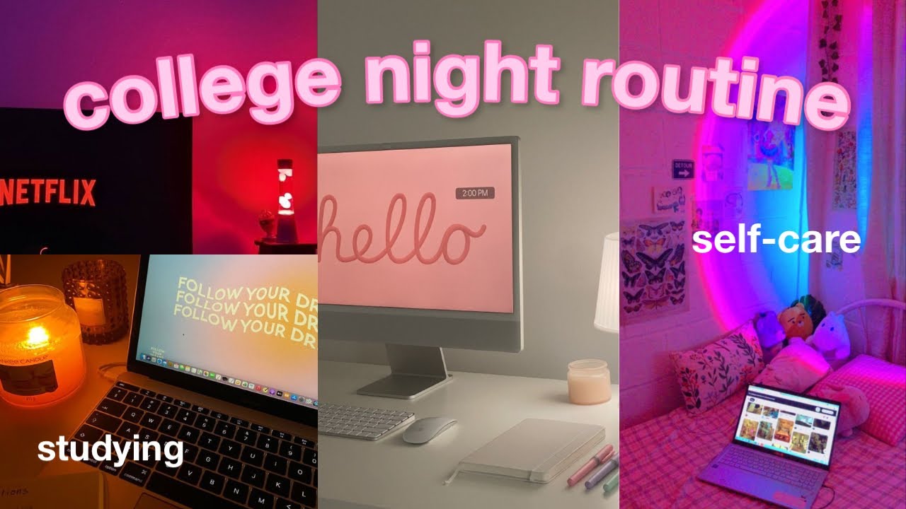 COLLEGE NIGHT ROUTINE 🌙 editing, productive & realistic - YouTube