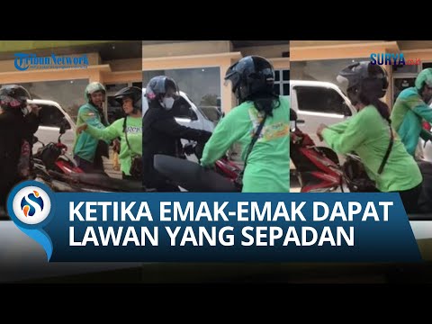 VIRAL! Emak Emak Adu Mekanik di SPBU Saat Antreannya Diserobot, Netizen: Si Ojol Kicep Tak Berkutik!