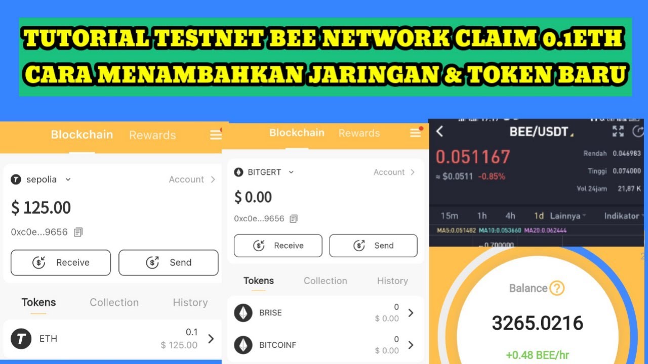 Update Bee Network Tutorial Testnet Bee Claim 0.1 ETH Cara Menambahkan ...