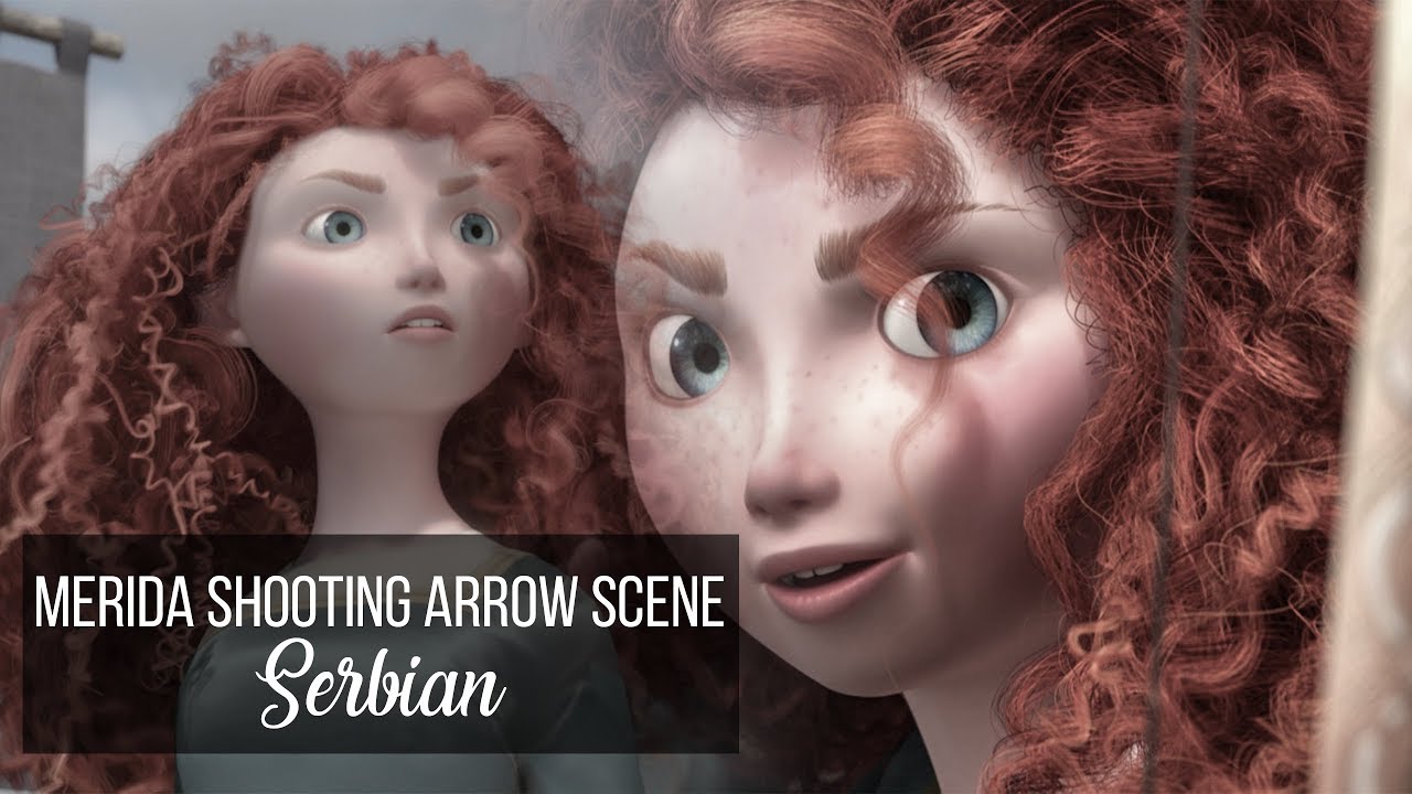Merida shooting arrow scene (Serbian) S+T - YouTube