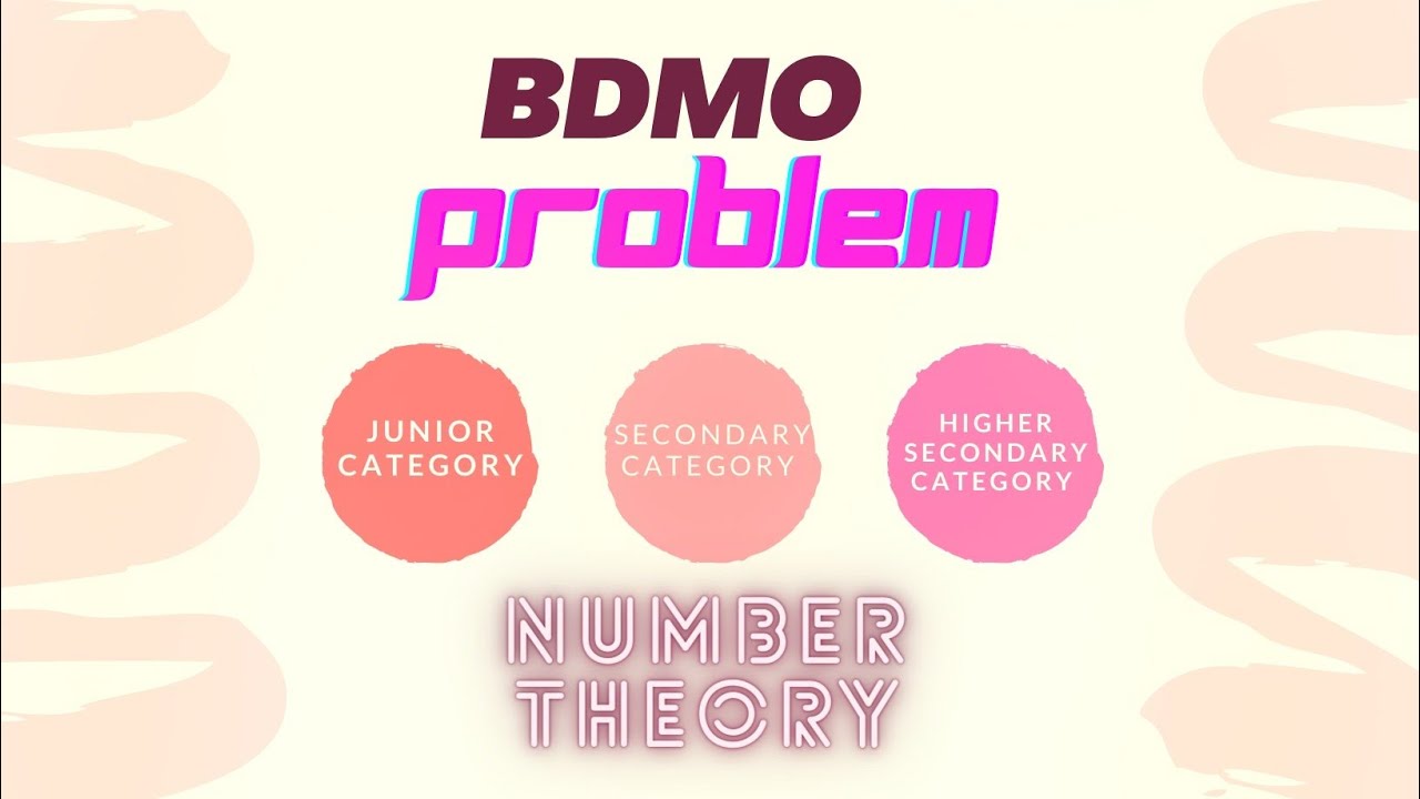 🛑44. BDMO Problem (Junior, Secondary and Higher Secondary Category ...