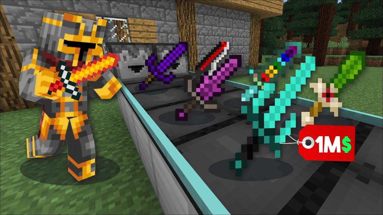 RANDOM TROLL SWORD DROPPER IN OUR WORLD OF MINECRAFT !! DON'T CHOOSE ...