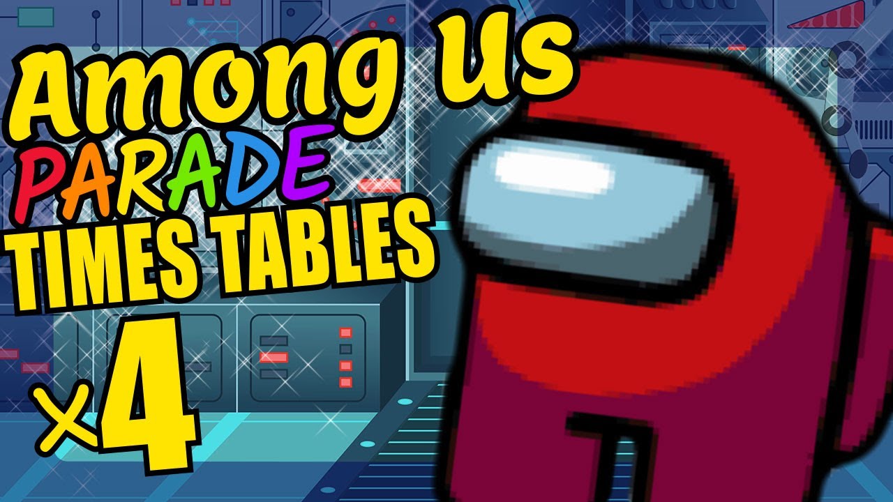 Among Us Teaching Multiplication Times Tables x4 Educational Math Video ...