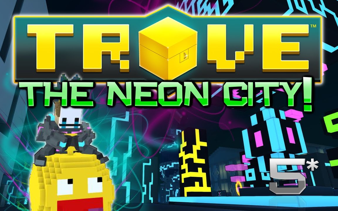 THE NEON CITY! - Data Spires Biome - TROVE Gameplay #6 - YouTube