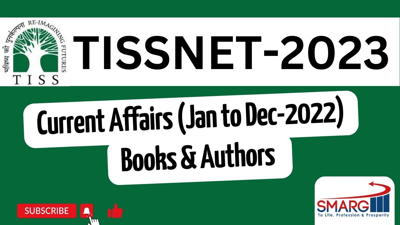 TISSNET-2023 Current Affairs (Books & Authors Jan -July 2022) - YouTube