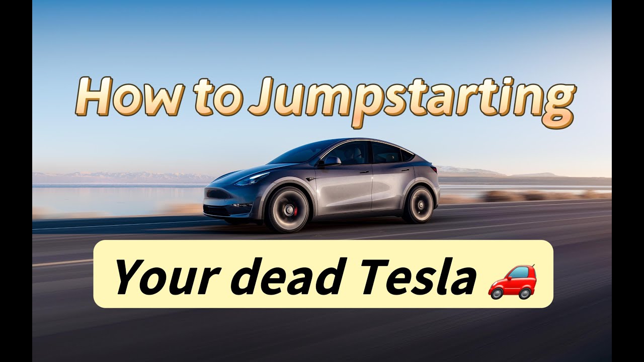 Jump starting your a dead tesla when you run your battery down #tesla # ...
