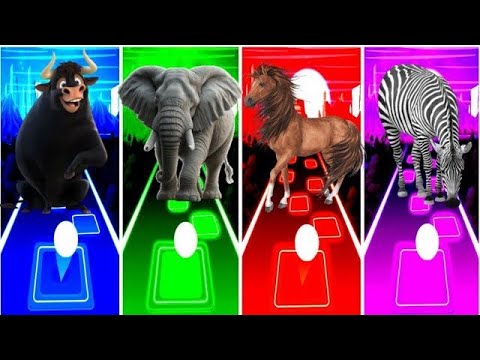 Ferdinand 🆚 Funny Elaphant 🆚 Funny Horse 🆚 Funny Zebra 🌟 Best Tiles Hop ...