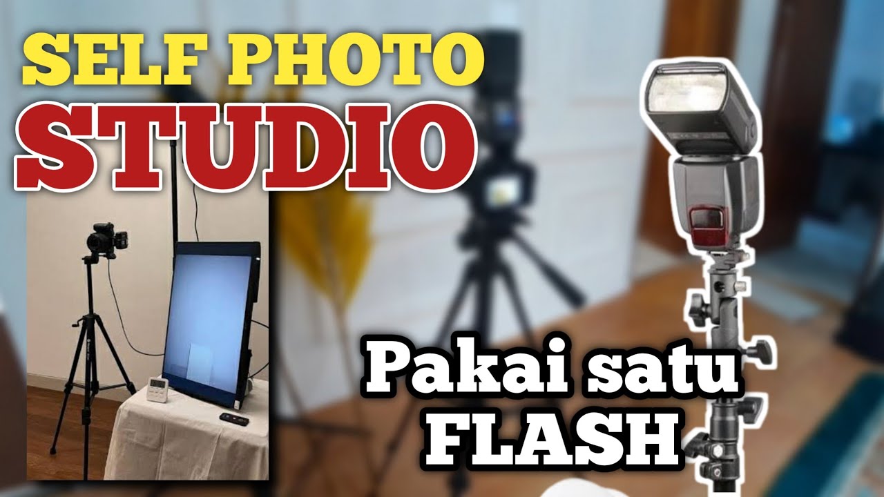 Self photo studio menggunakan satu flash - YouTube