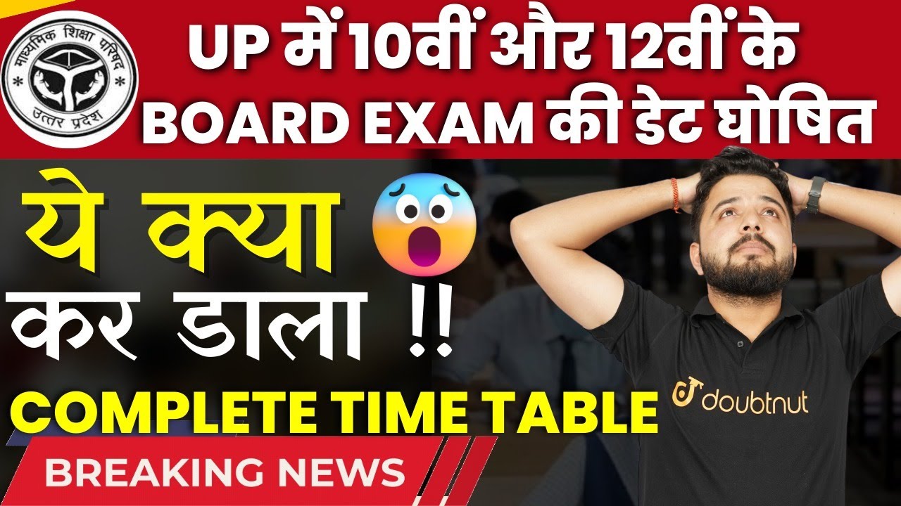 UP Board Class 12 Time Table Out | UP Board Final Exam Date Sheet 2024 ...