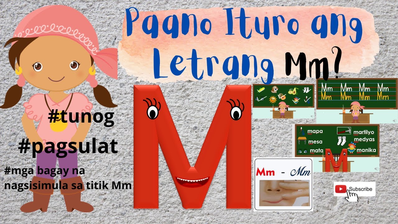 Paano ituro Ang Letrang Mm/Titik Mm/Mga larawang nagsisimula sa titik ...