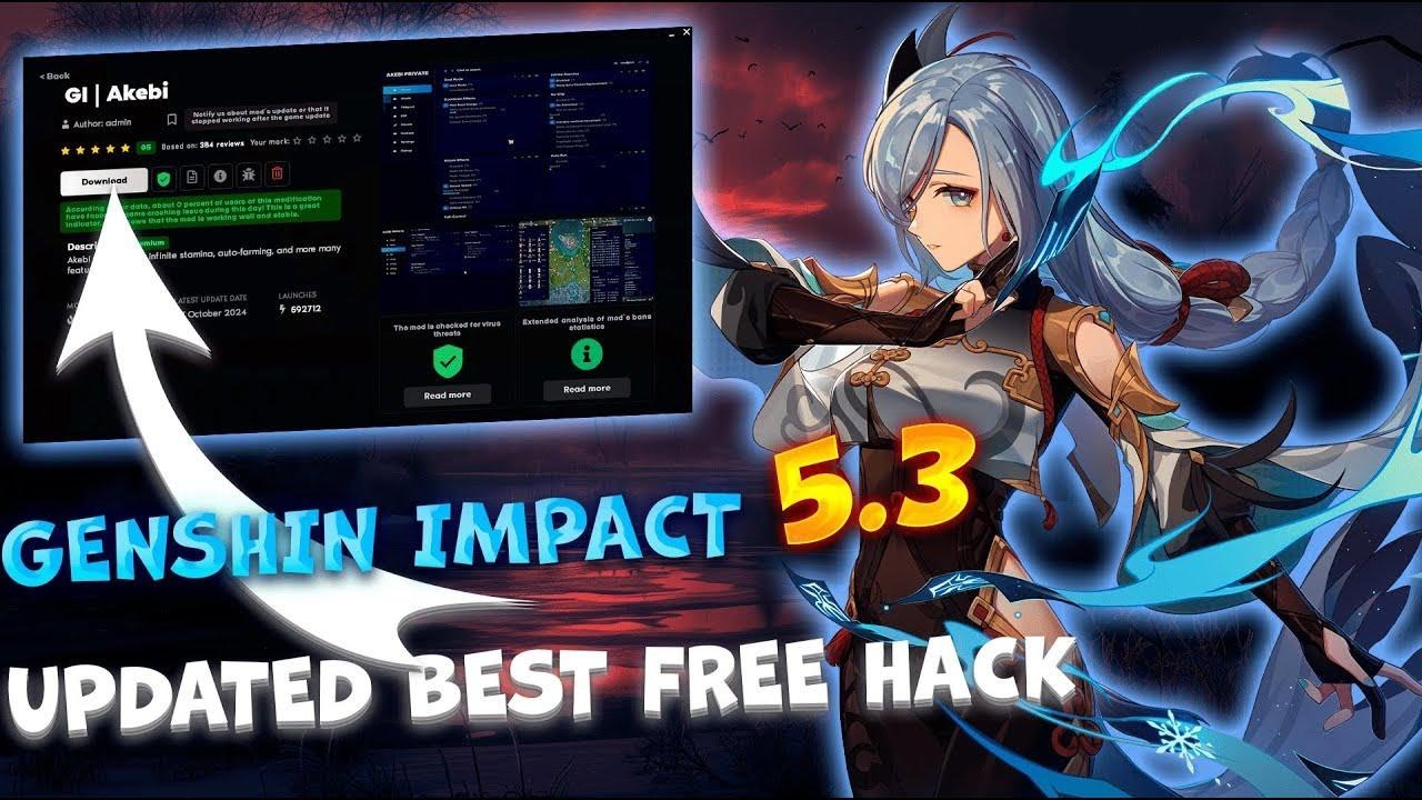 Genshin Impact Akebi Hack 5.3 | Best Hack 2025 | Free Private Cheat ...