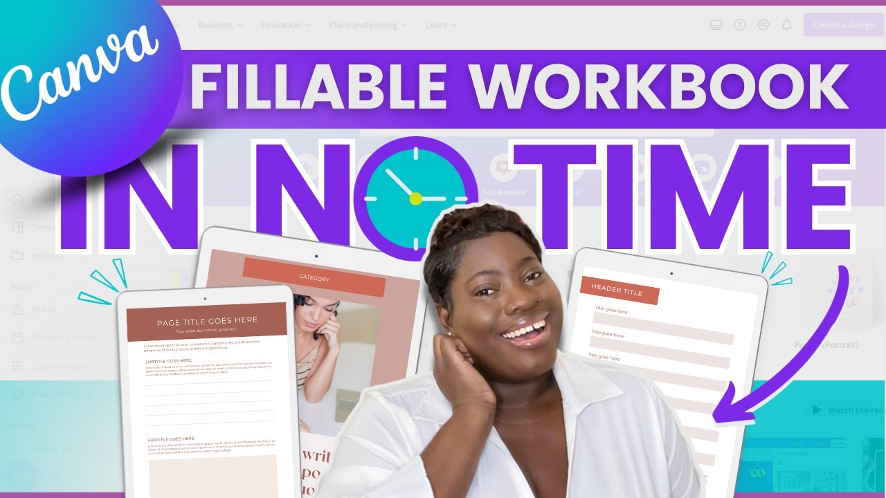 How to Make Your CANVA Worksheets and Workbooks Fillable @CareyDigital ...