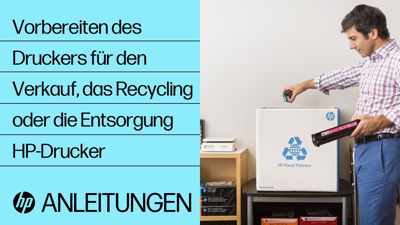 Vorbereiten eines HP-Druckers für den Verkauf, das Recycling oder die ...