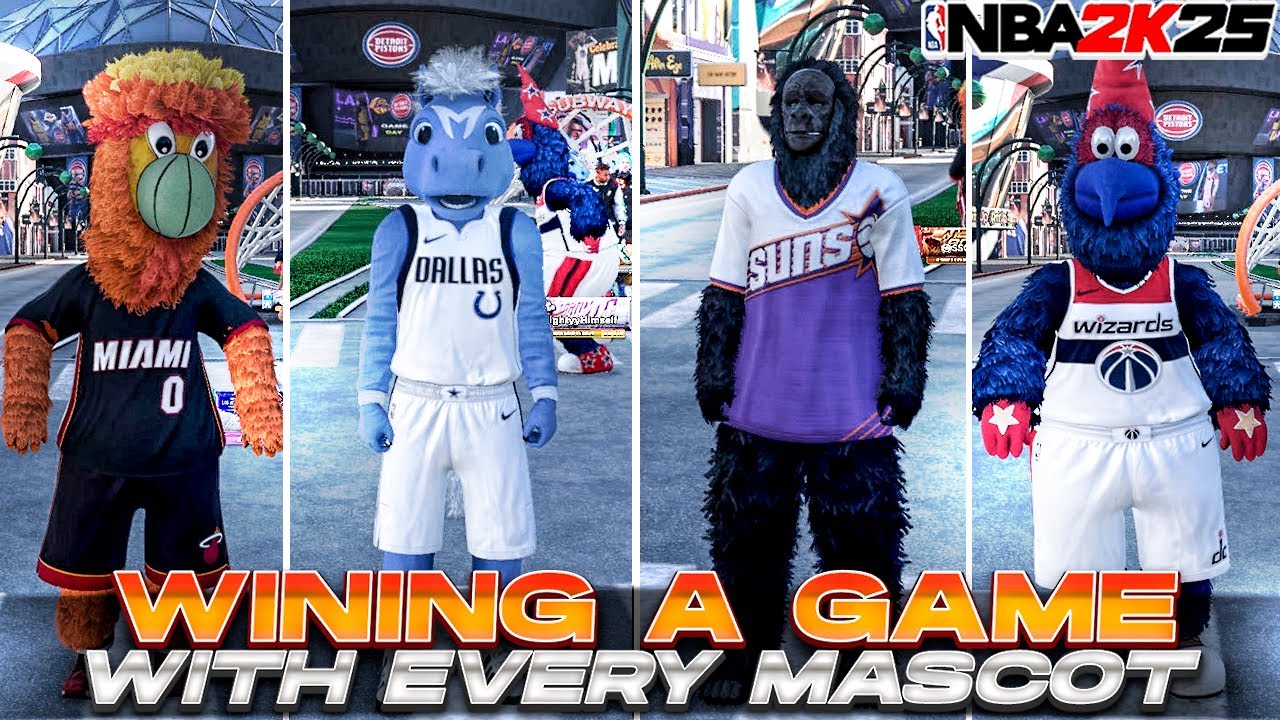 I Tried Winning A Game With Every Mascot In NBA2K25.. - YouTube