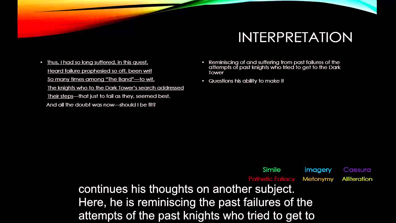Robert Browning's "Childe Roland to the Dark Tower Came": A Guide to ...